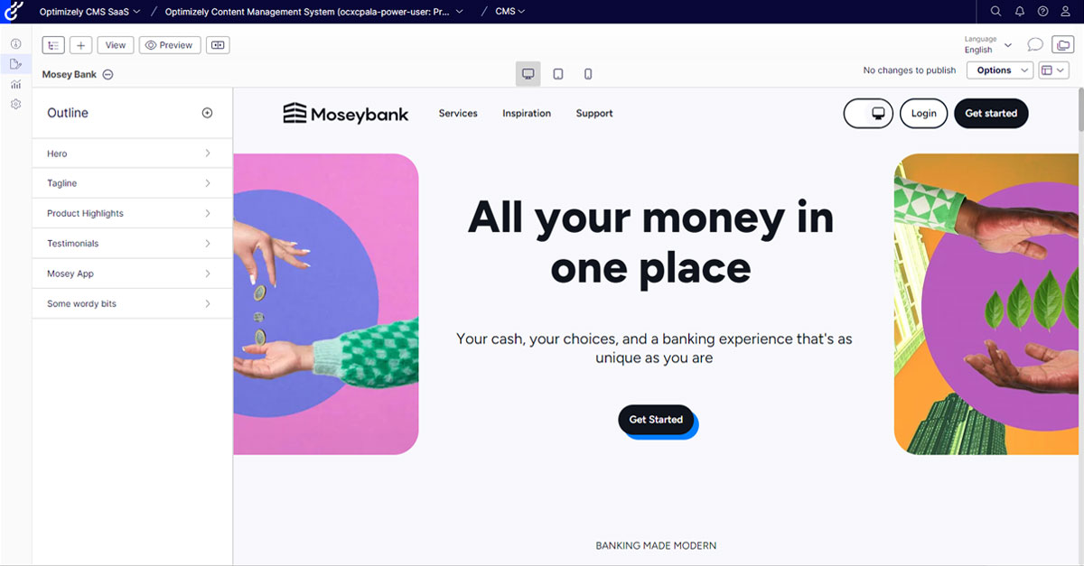 Create your first demo site with Optimizely SaaS/Visual Builder